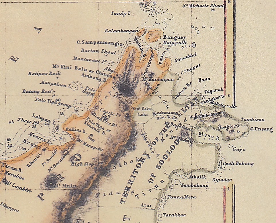 my North Borneo stamps: Some old maps of Borneo