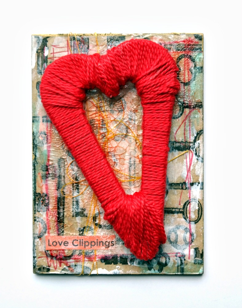 Tando Creative: Floss-Wrapped Heart ATC