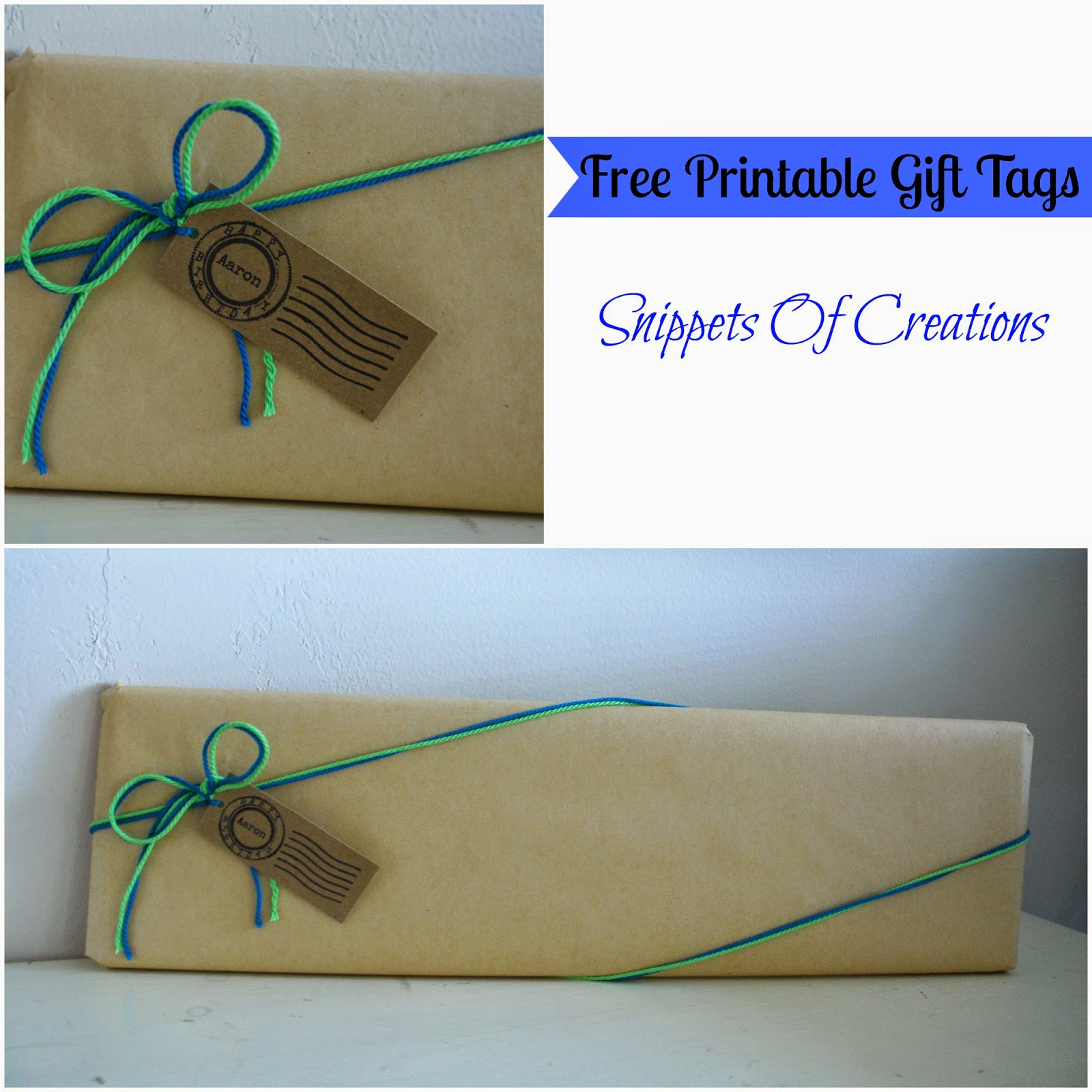 Snippets Of Creations: Printable Postage Gift Tags
