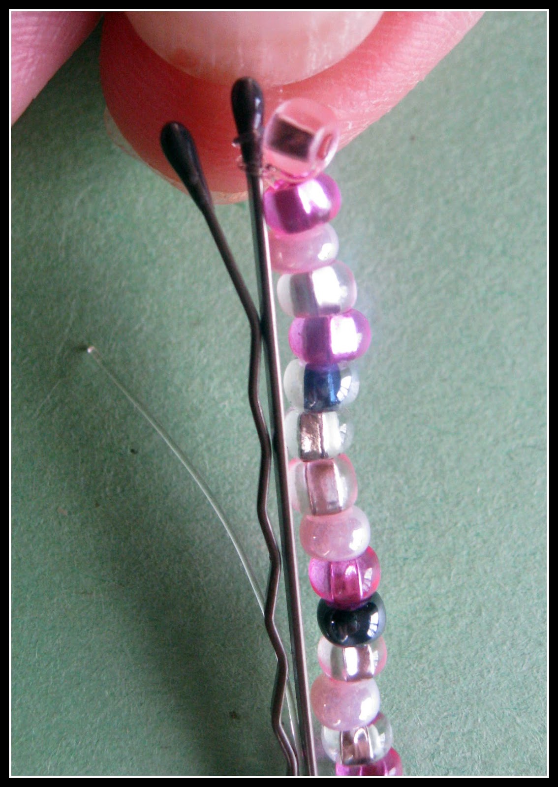 Bucket of Buttons: Beaded Hair Pins