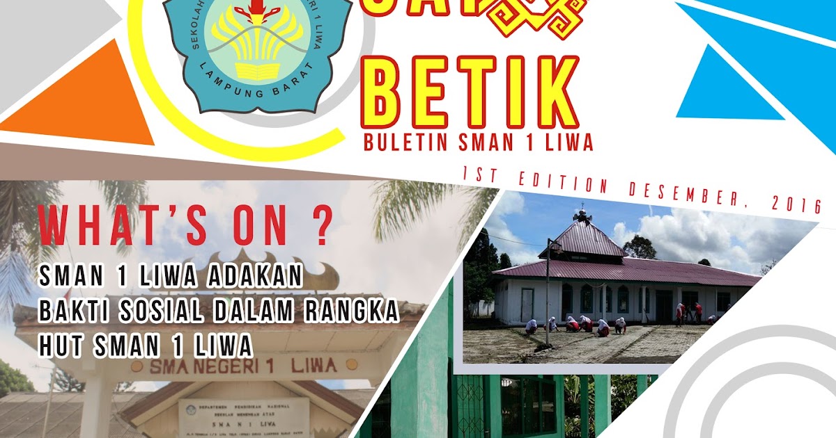 DESAIN COVER BULETIN SAI BETIK SMA NEGERI 1 LIWA