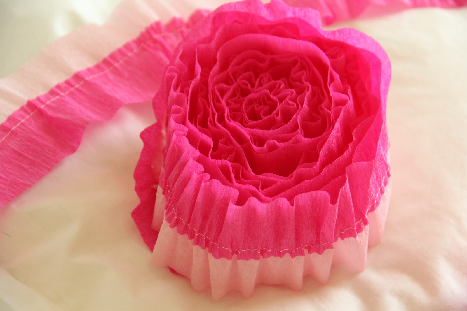 Ruffle crepe paper garland - graciously saved