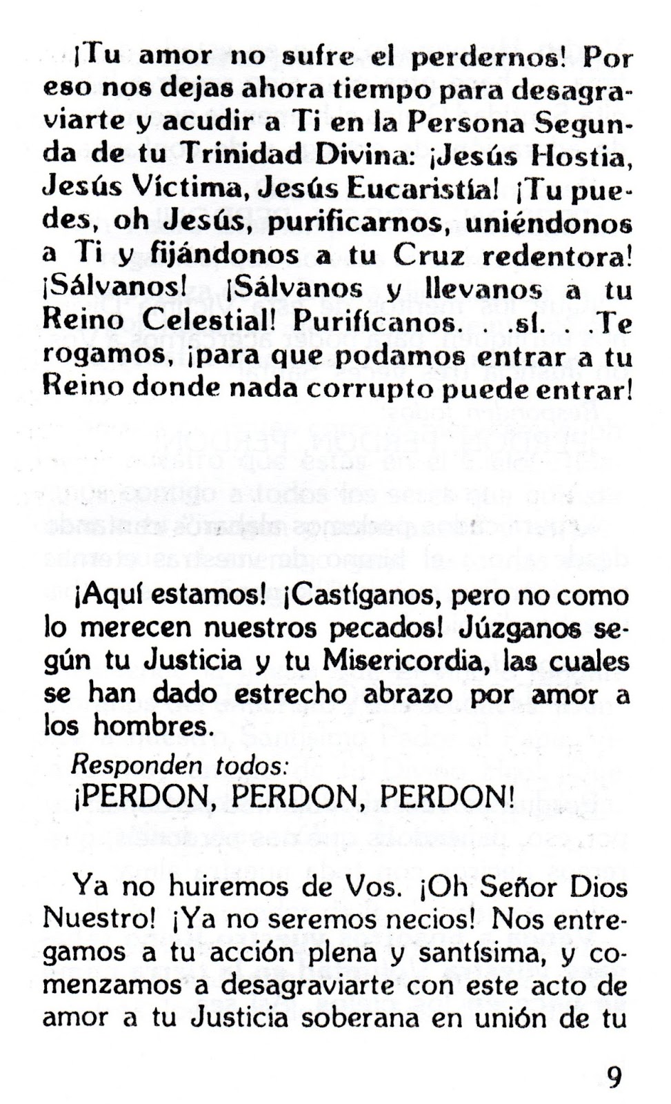 EL TESORO DE JANUA COELI: ACTO DE DESAGRAVIO A LA JUSTICIA DIVINA