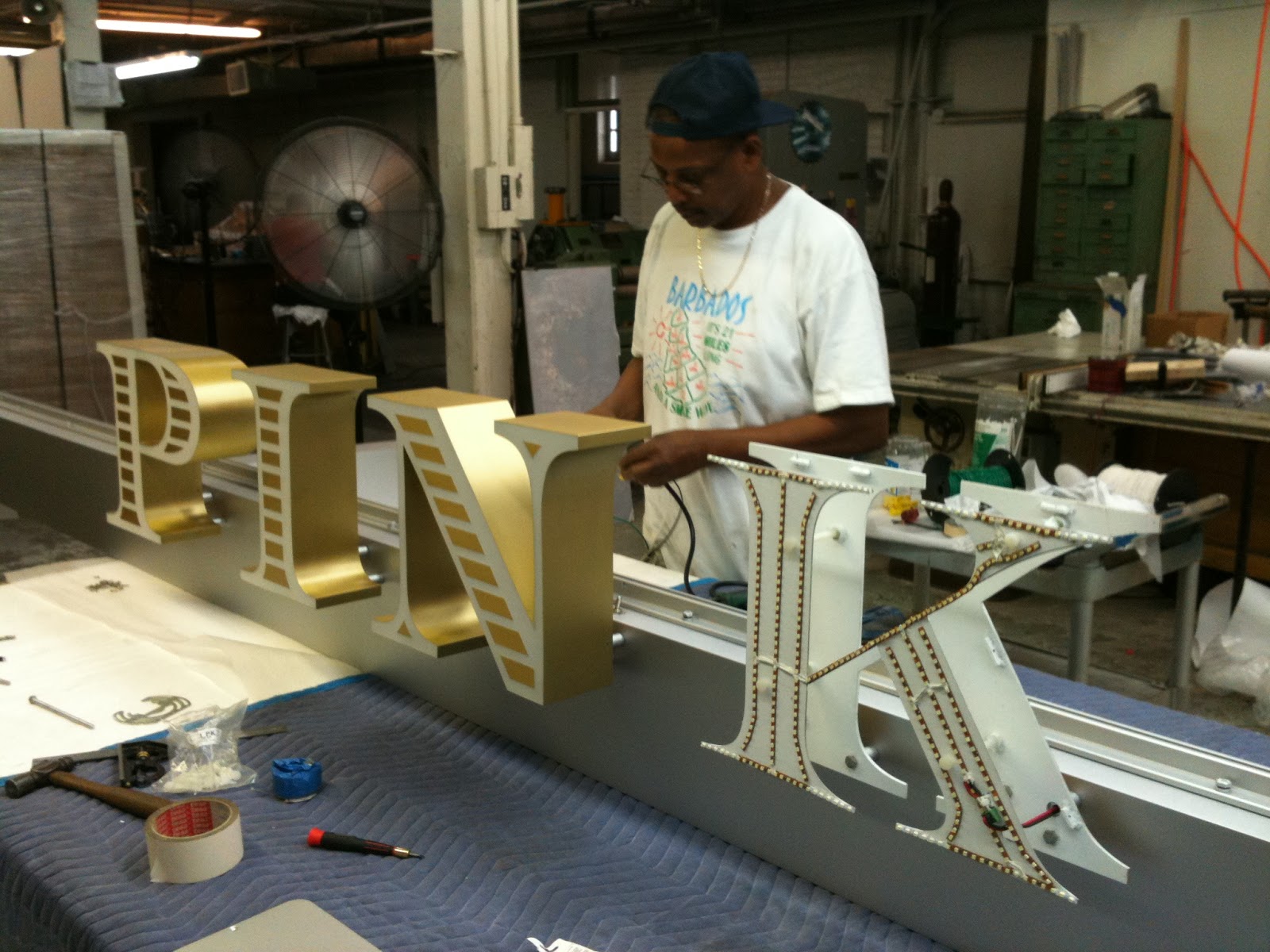 Sign desigN: PINK channel letters design and fabrication