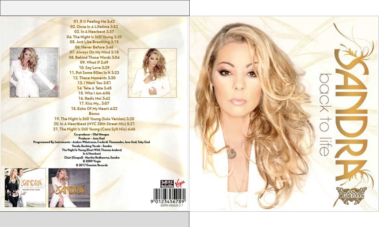 MUSICOLLECTION: SANDRA - Back To Life (Deluxe Version) - 2009 - 2017