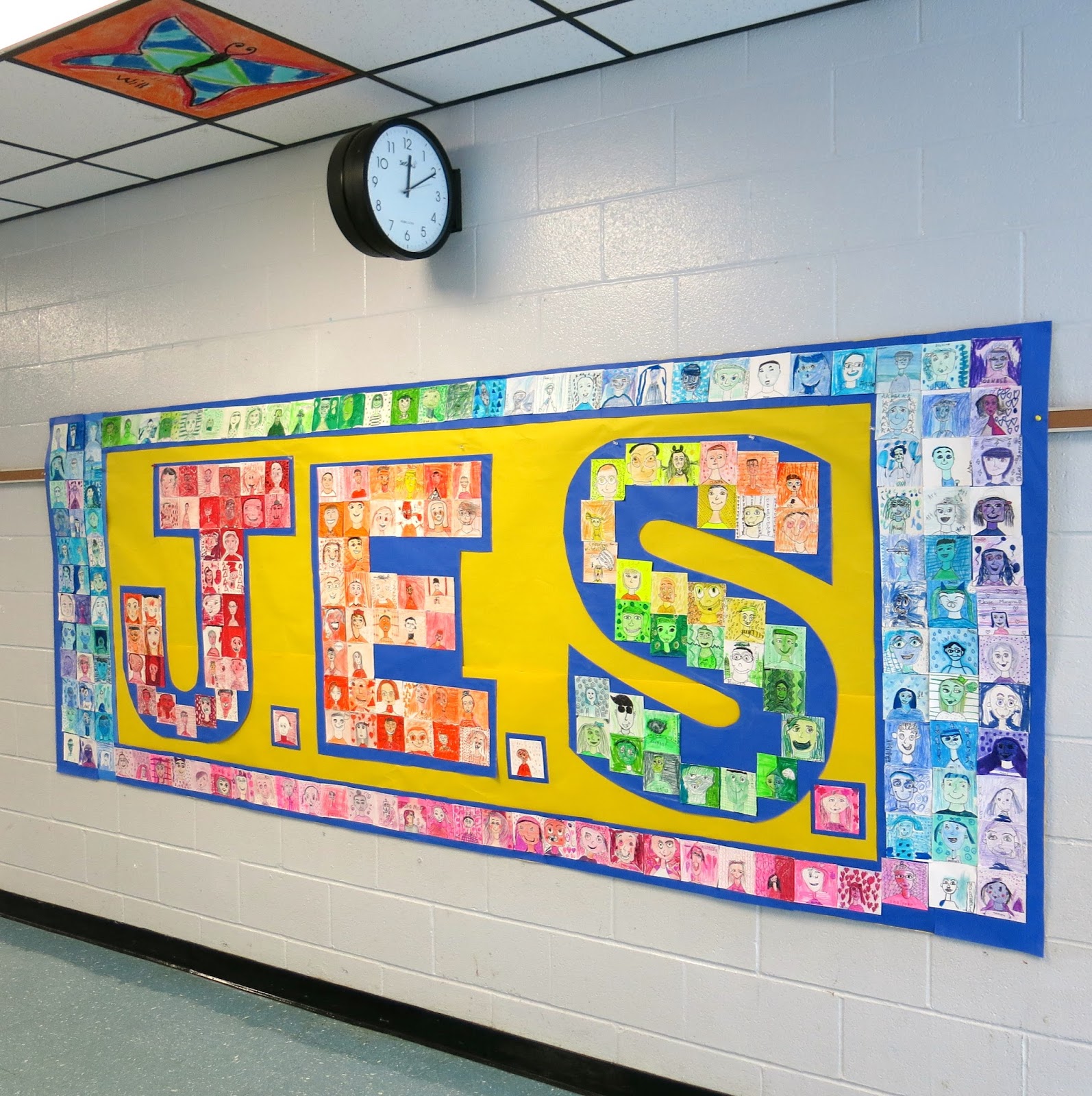 Cassie Stephens: In the Art Room: Monochromatic Selfie Mural