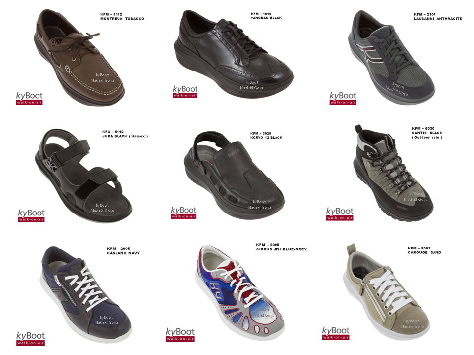 Algunos modelos kyBoot de caballero