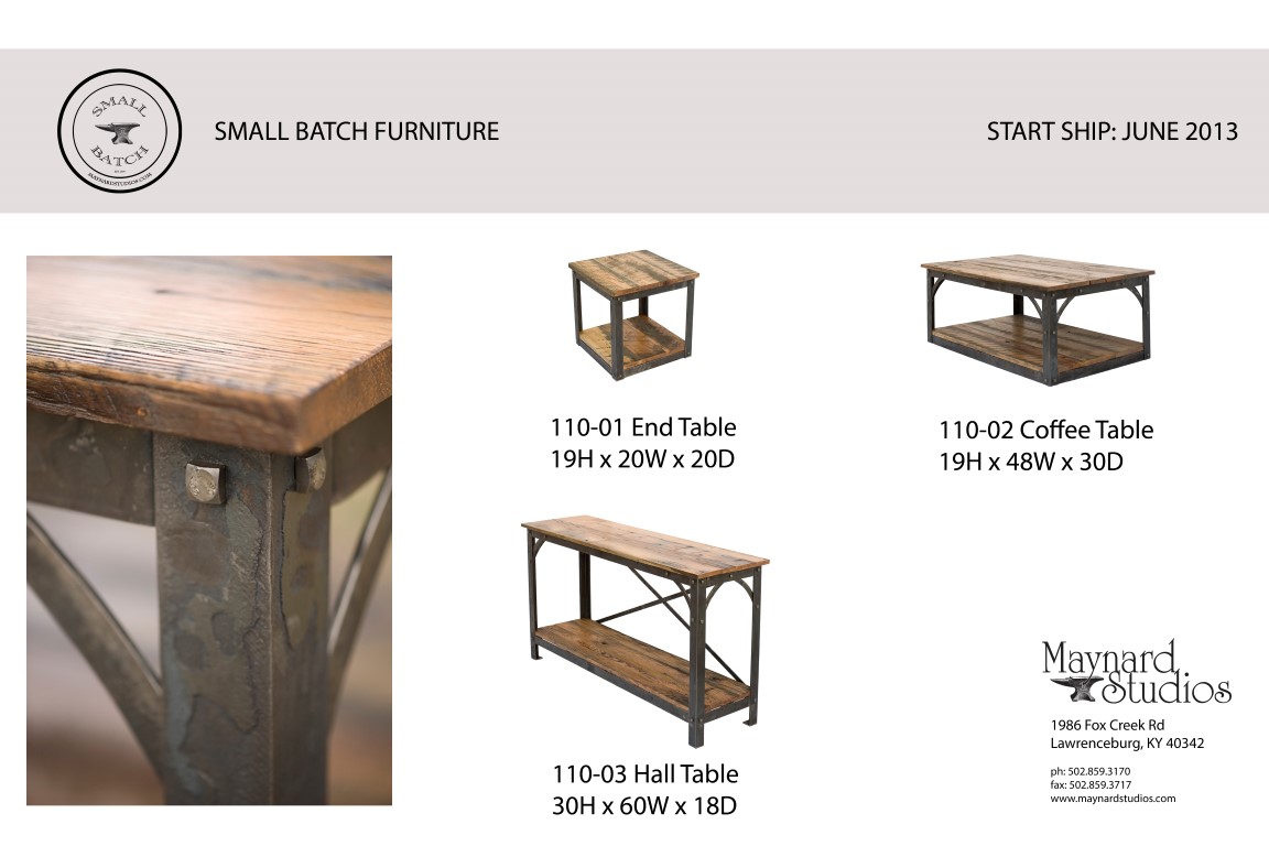 Maynard Studios: Small Batch Furniture Tear Sheets