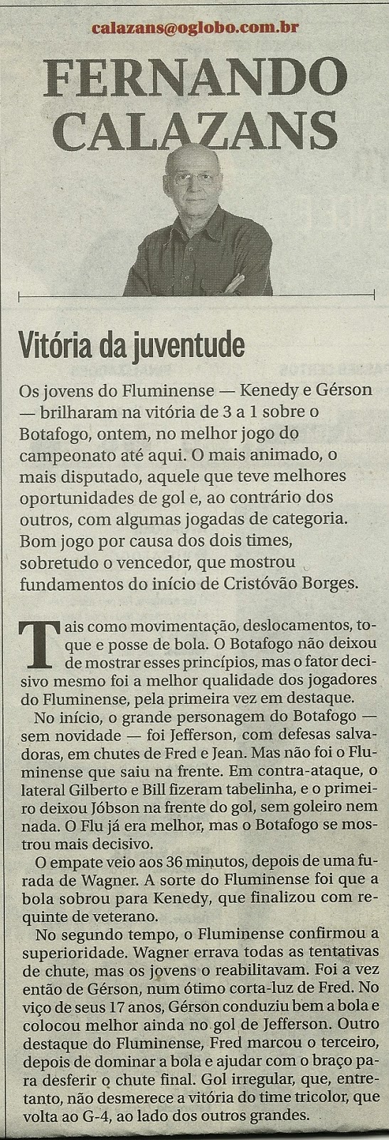 blog do pc: Fernando Calazans, o melhor colunista do Brasil