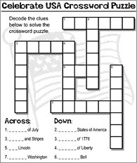 Activities, Crosswords and Word Searches Printables for 4th of July ...