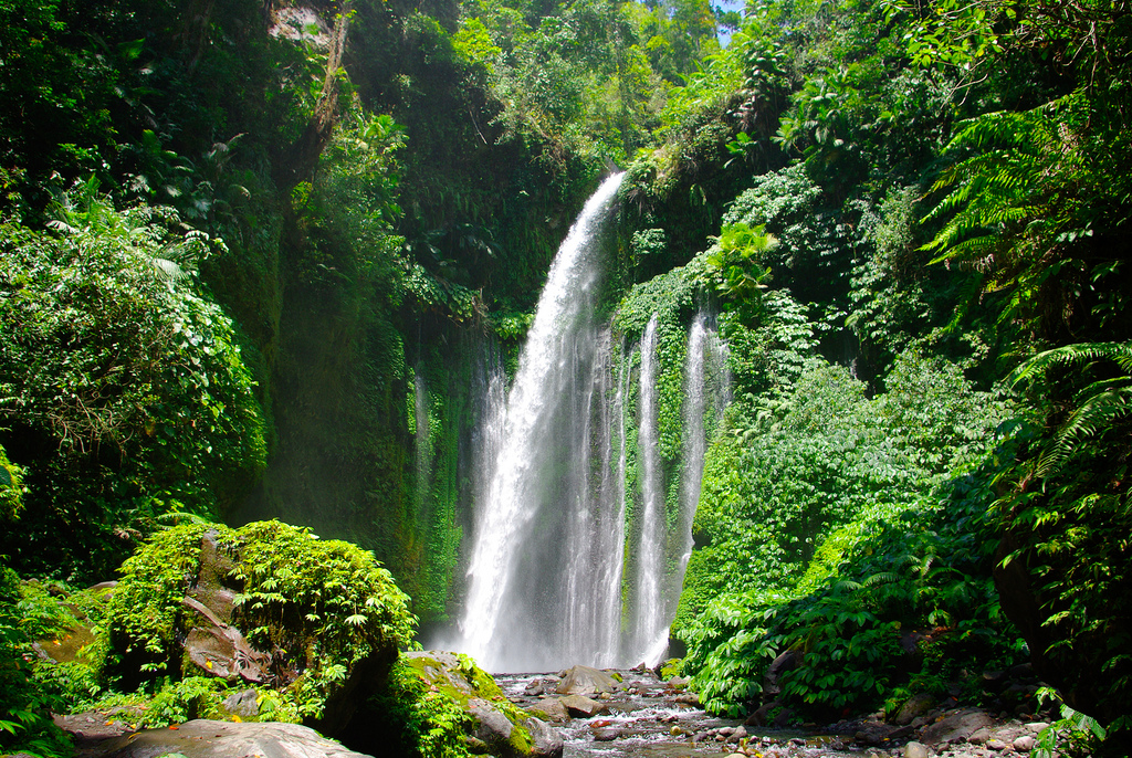 Air Terjun Sendang Gile, Air Terjun Dua Tingkat yang Eksotis di Lombok ...