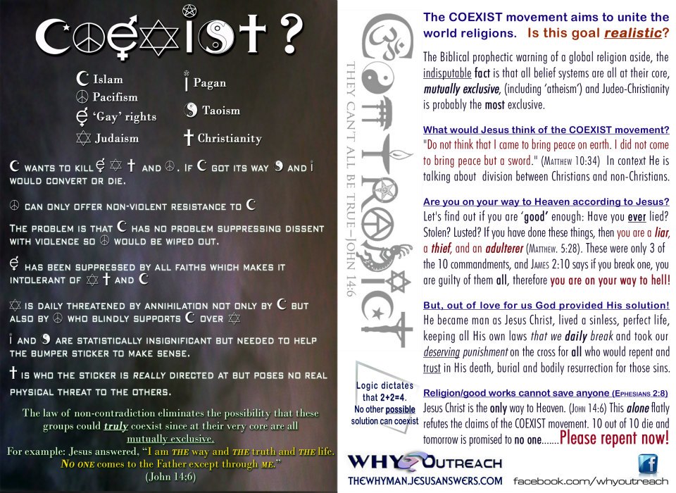 Talk Wisdom: Exposing the Lie Behind the "Coexist" Movement