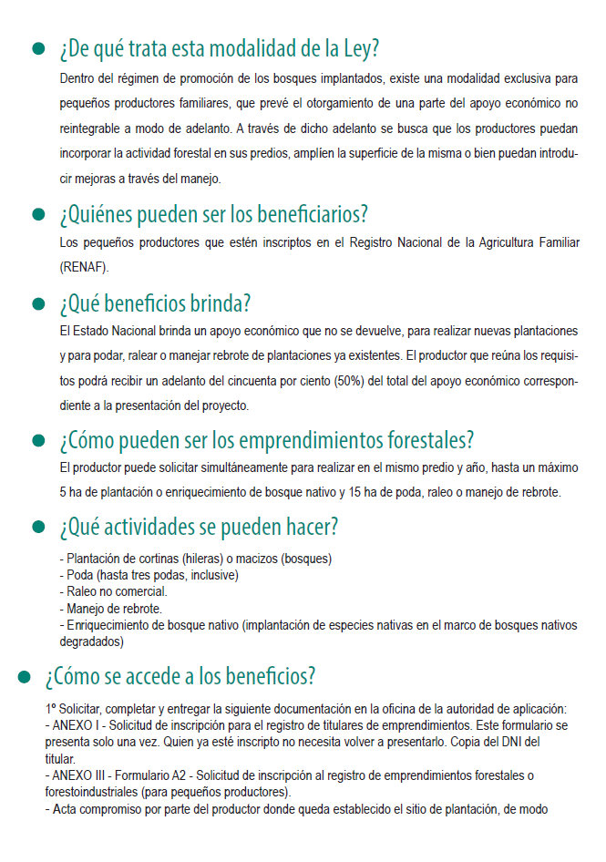 Entre Ríos Forestal: Folletos de Difusión