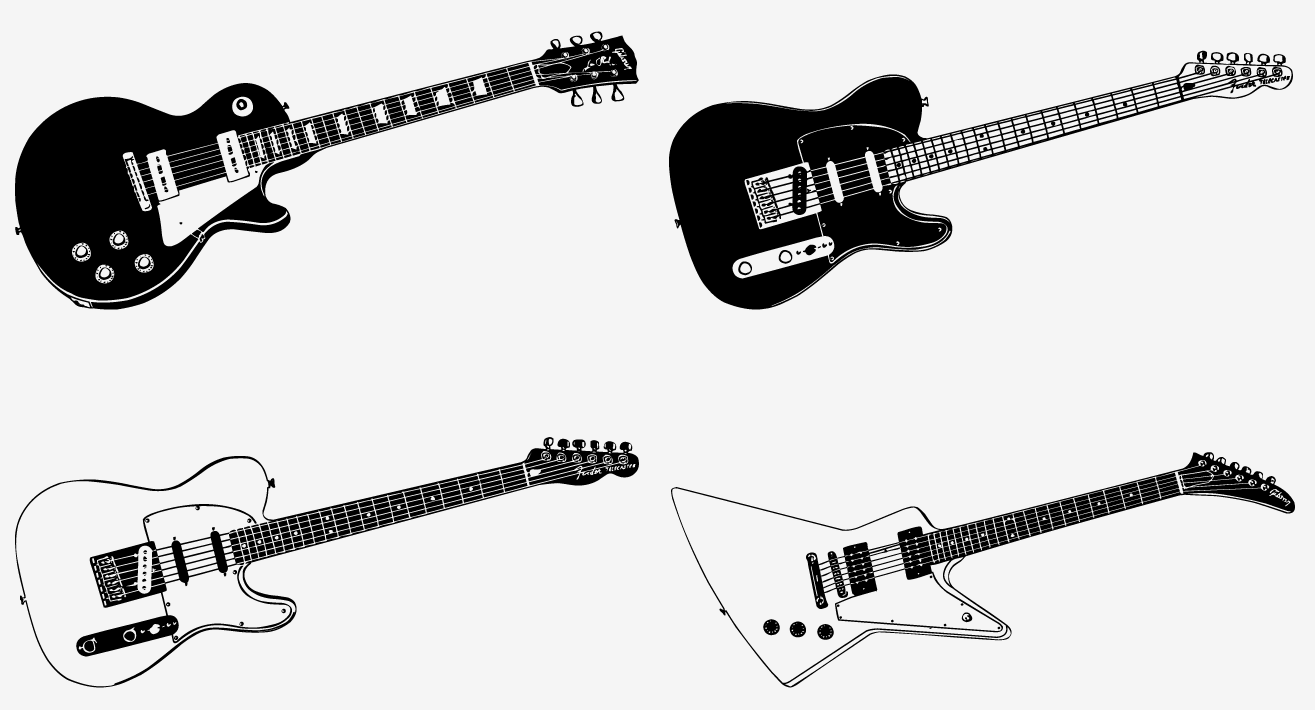 Design Context: Technical Guitar Drawings