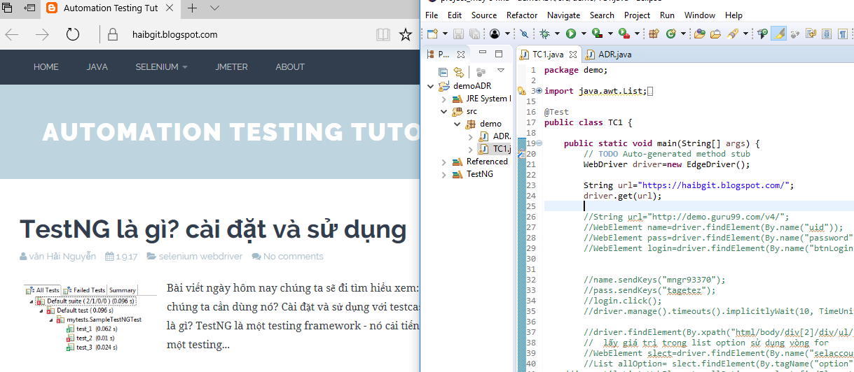 Mở trình duyệt Edge với Selenium Webdriver ~ Automation Testing Tutorials