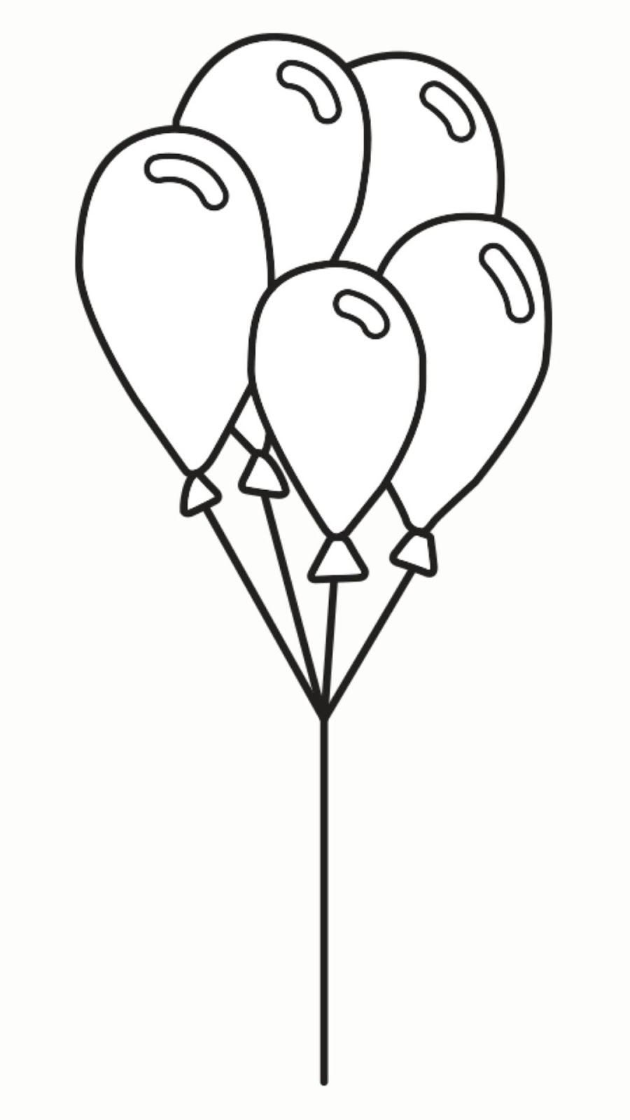 Cuentos para niños: Globos para colorear