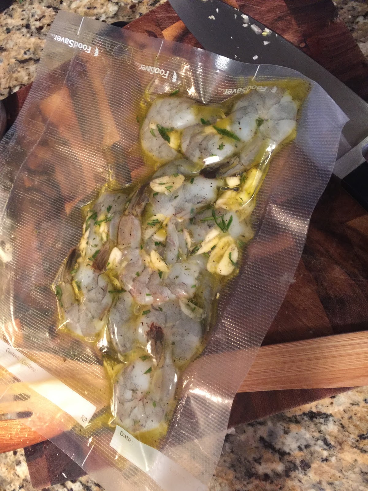 lil Piece of Hart: lil carb Marinated Salt Block Shrimp