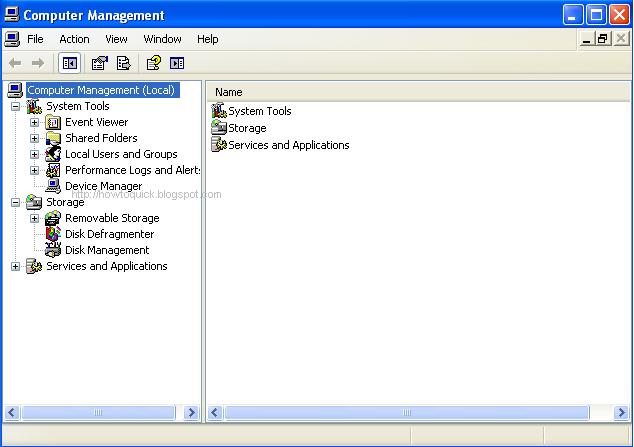 How To Access Computer Management In Windows XP