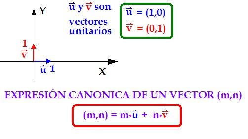 Diccionario Matematicas: Vectores Unitarios y Forma Canónica
