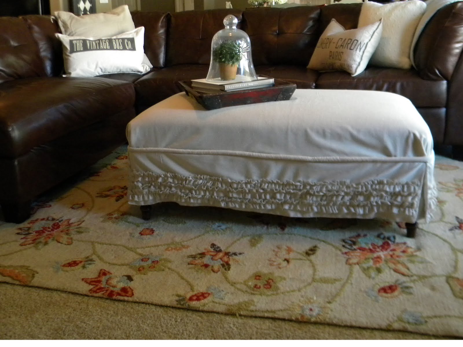 Grand Design: Slip covered Ottoman