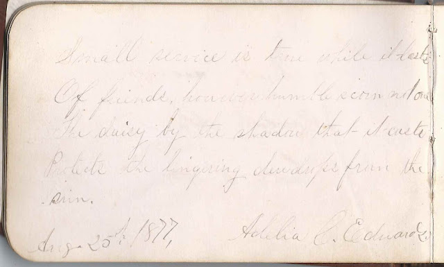 Heirlooms Reunited: 1870s Autograph Album of Marianna Edwards of Middle ...