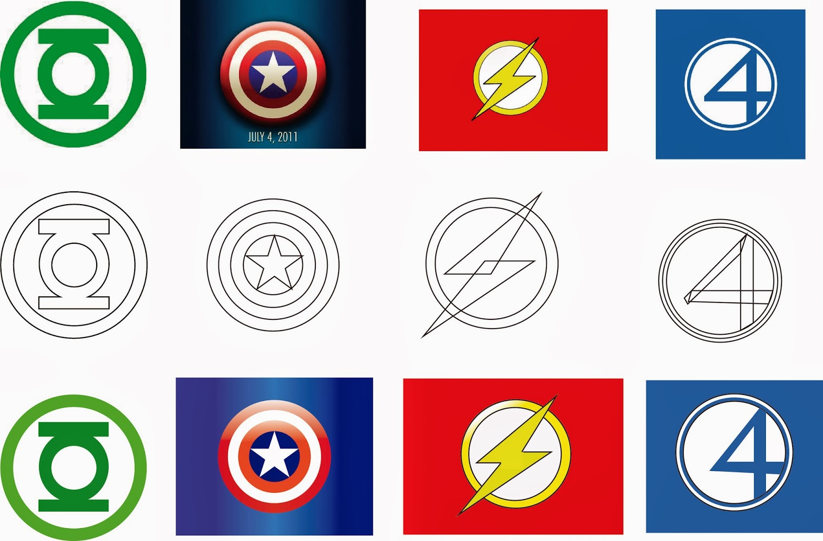 Preprensa digital Dario Alejandro Henao: Logos Superheroes