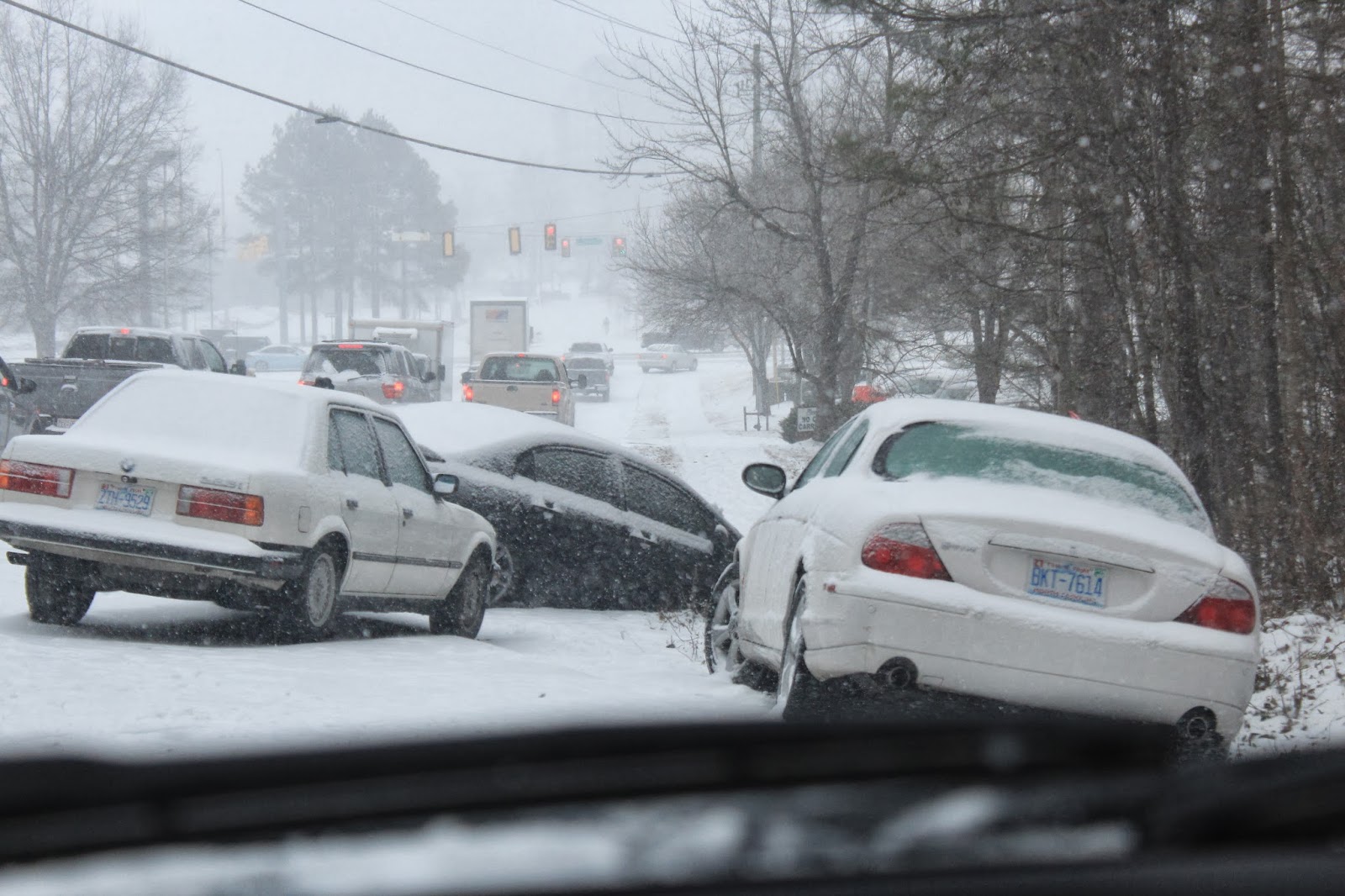Snow storm Raleigh, NC Style - stuck in traffic for 4 hours