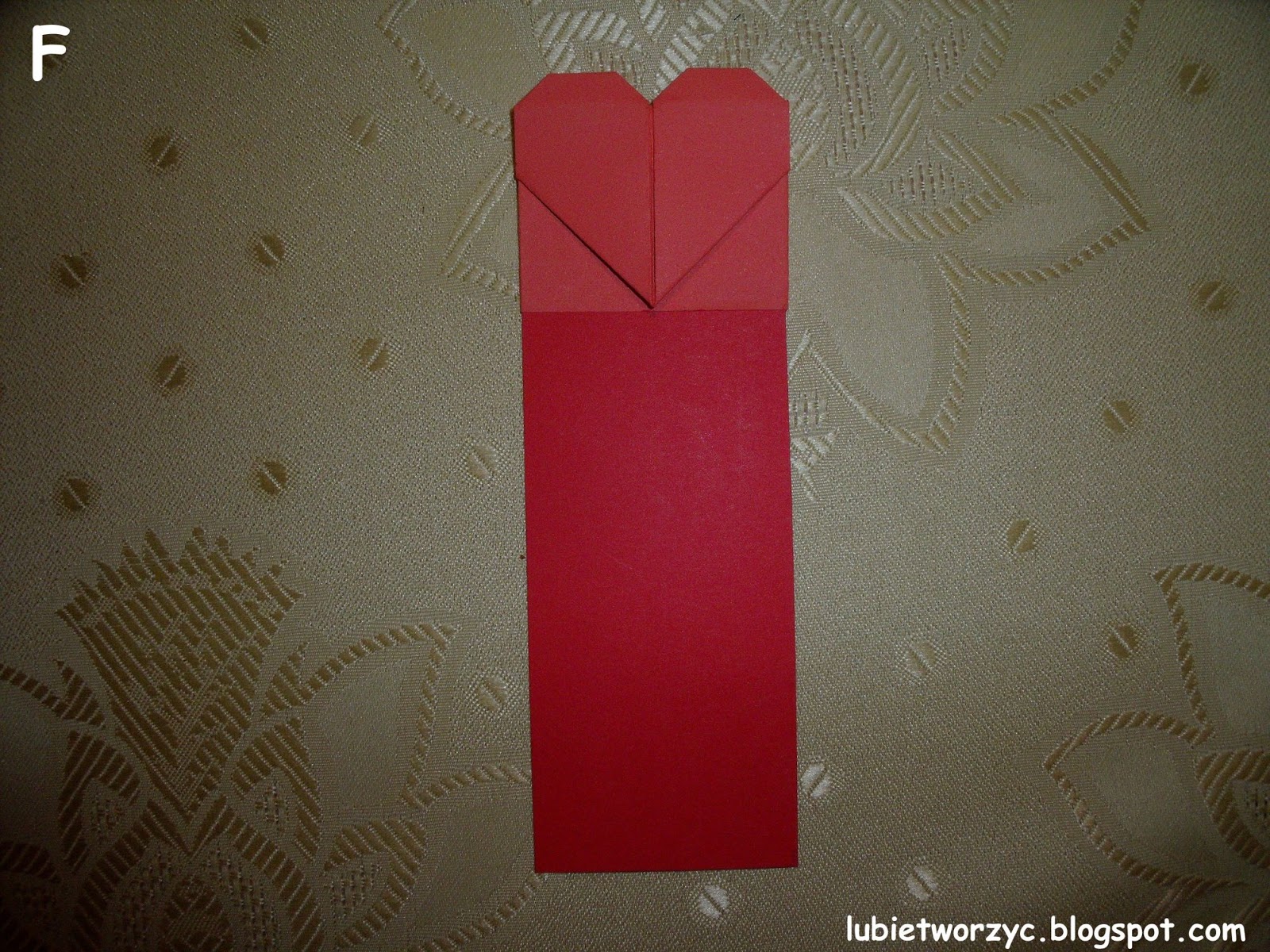 Serce origami - zakładka do książki