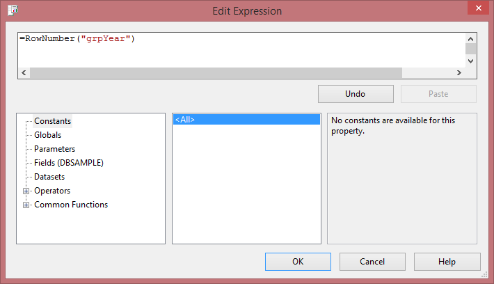 SSRS: Create Sequence Number Using RowNumber Function