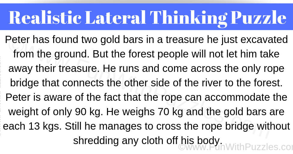 Realistic Lateral Thinking Puzzle to Challenge Your Brain