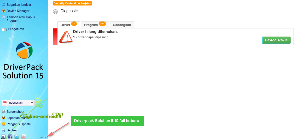 KERIESMADA: DriverPack Solution 15.9 Full Final Terbaru