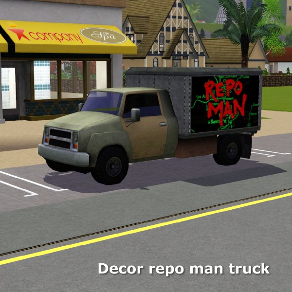 Simming in Magnificent Style: Decor Repo man truck
