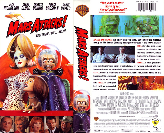VHS Cover Scans: Mars Attacks! (1996)