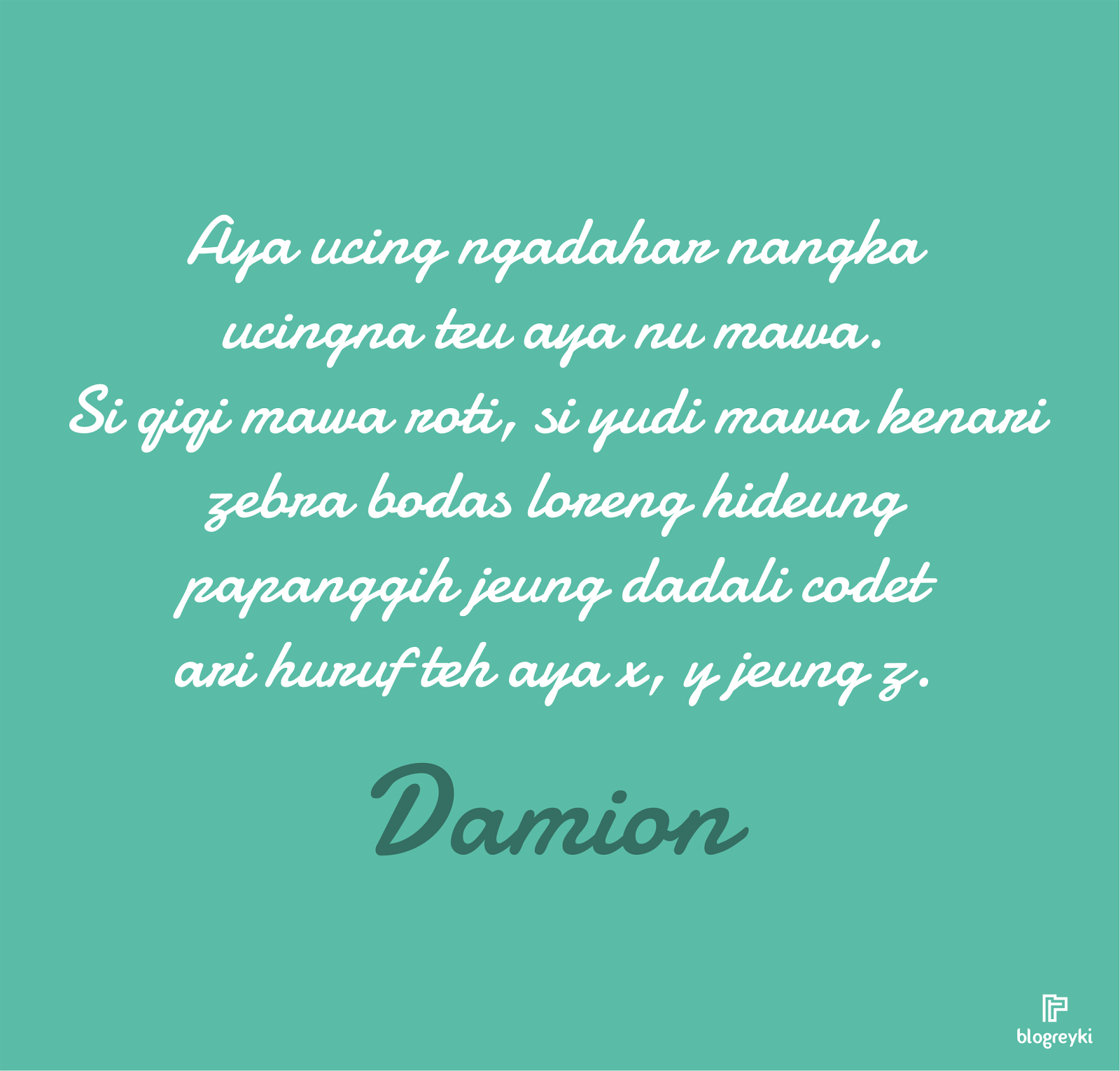 10 Font Script/Cursive (Huruf Sambung) Gratis Terbaik - Blog Reyki