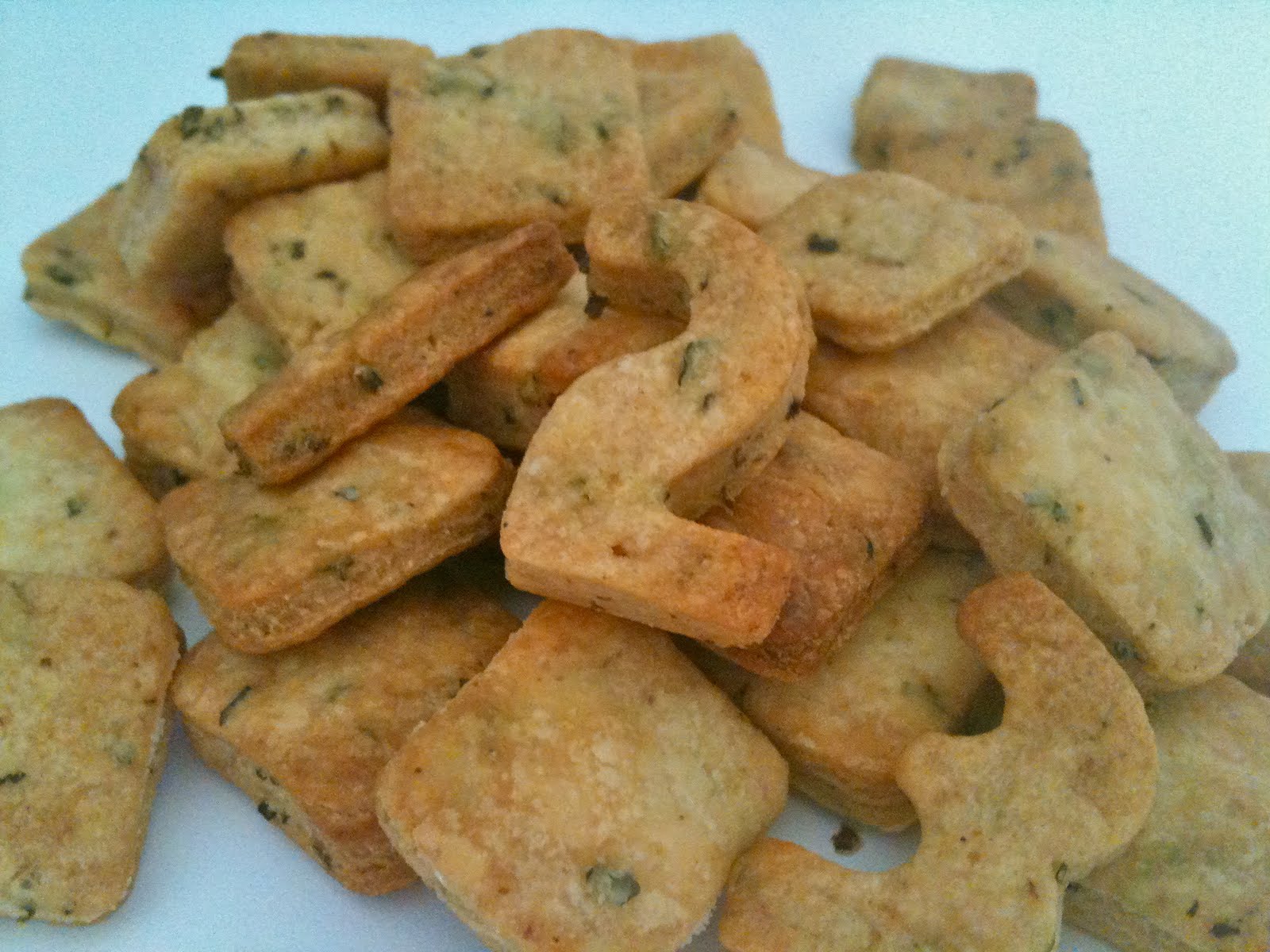 zondersuiker: Zoute crackers.