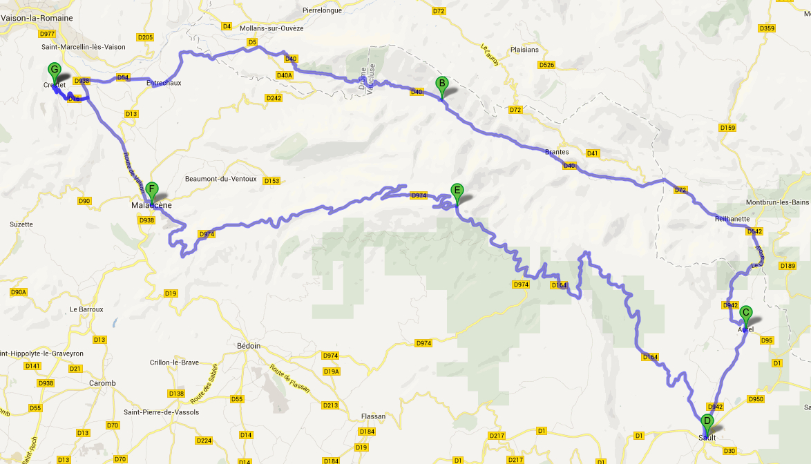 Recommended Ride: 100km around Mont Ventoux - Pedal Dancer®