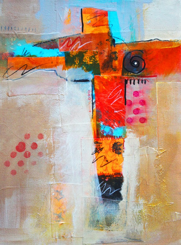 Painting Small Impressions: Large Cruciform Abstract Painting