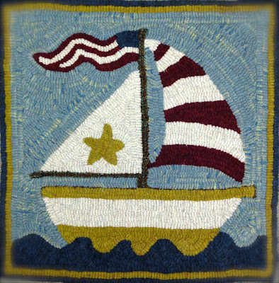 Kris Miller from Spruce Ridge Studios: Rug Of The Day - Sail, Sail Away