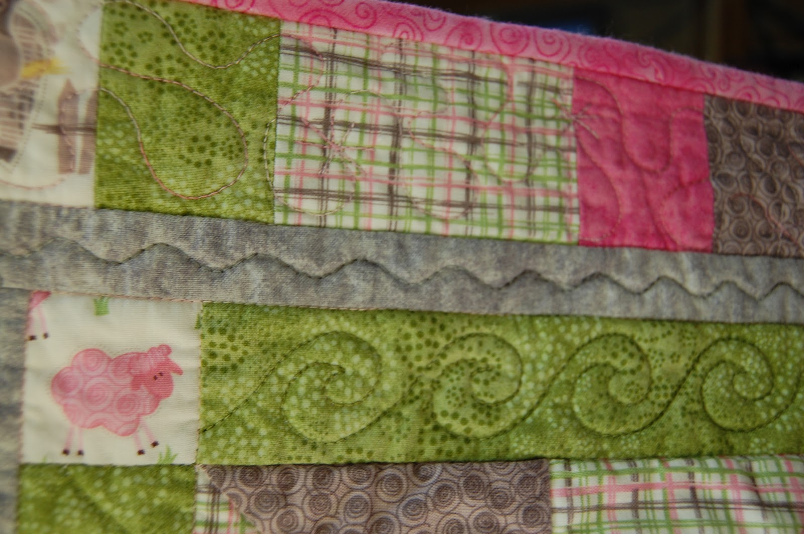 The Domestic Quilter: Machine Quilting & Binding: Pinwheel quilt ...