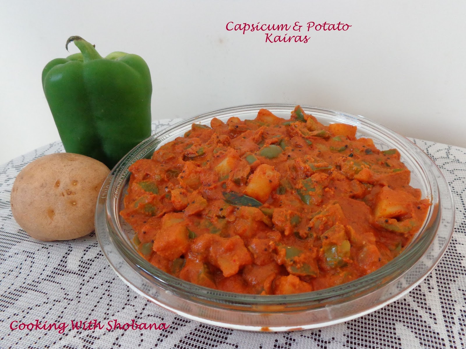 Cooking With Shobana : CAPSICUM AND POTATO KAIRAS