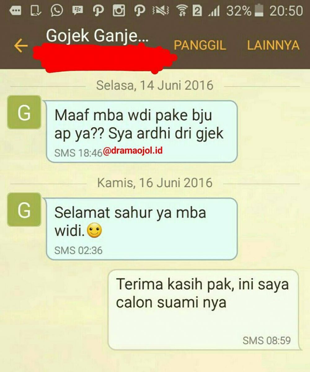 Ngakak..!!! 15 Chat ojek online ngajak kenalan penumpang ini bikin kamu ...