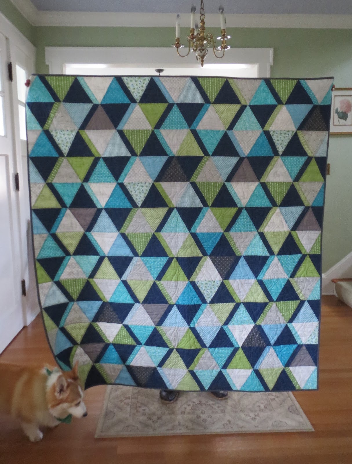 Quilting on Main Street: Celebration - A Finished 60 Degree Triangle Quilt