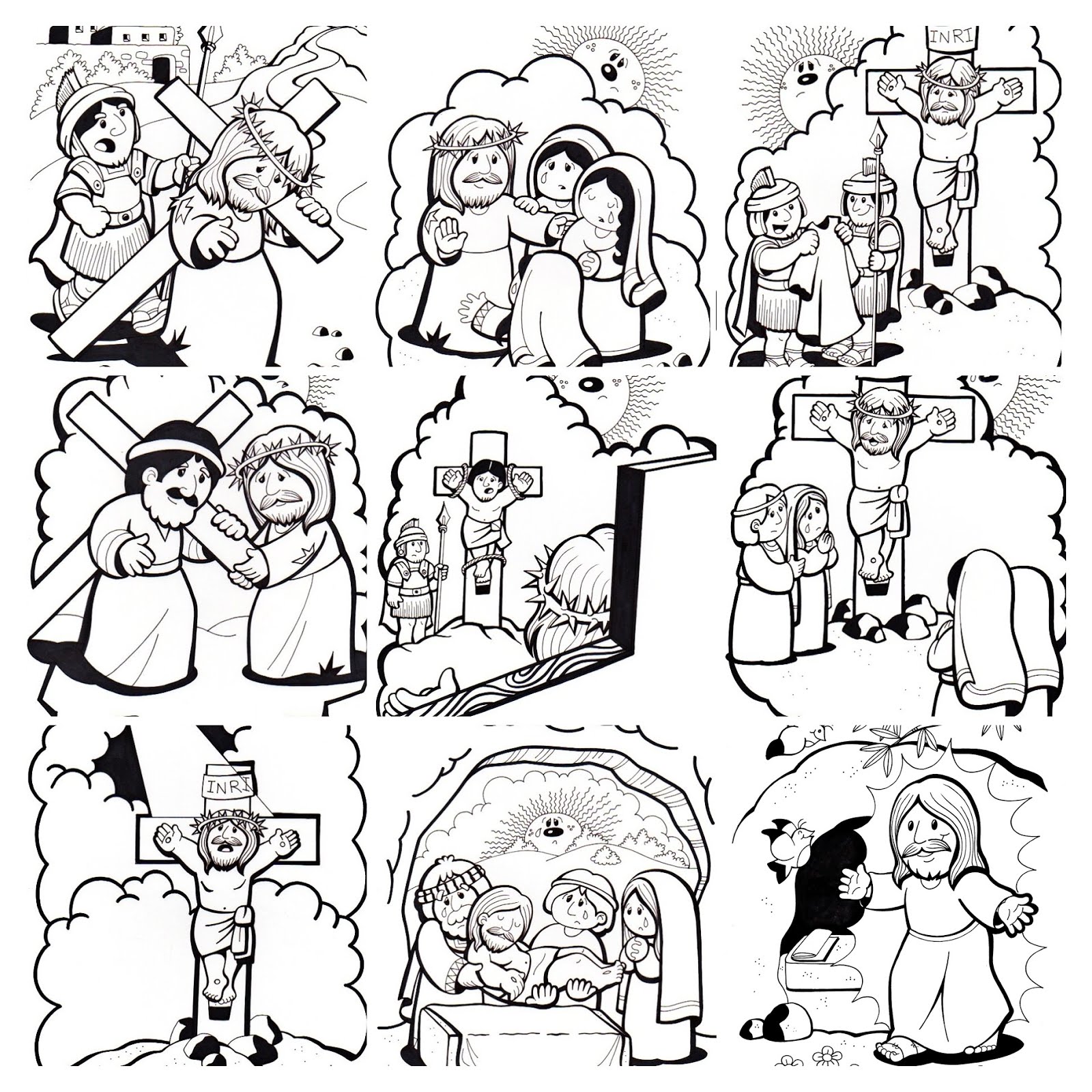 Chemin de croix pour les enfants du caté (livret, BD, diaporamas)