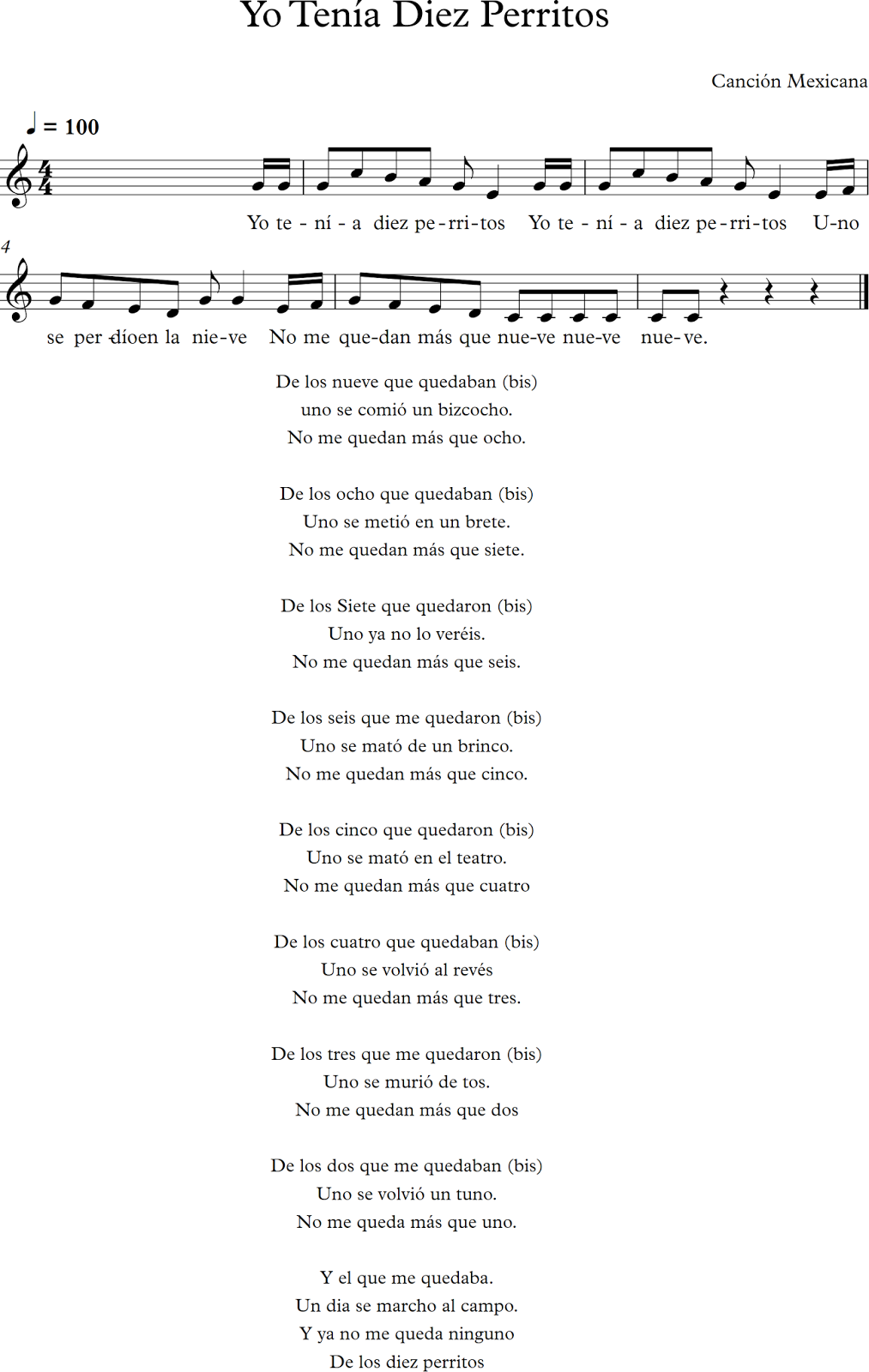 CANTORES INFANTILES: 10 PERRITOS