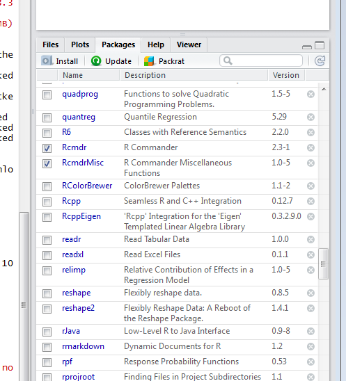 Brief look at R Commander: A free R based point and click program. Part 1.