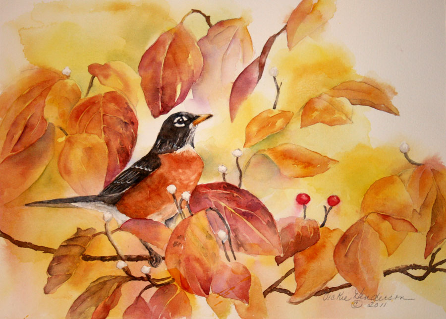 Sketching in Nature: A Robin Sketch Becomes a Painting