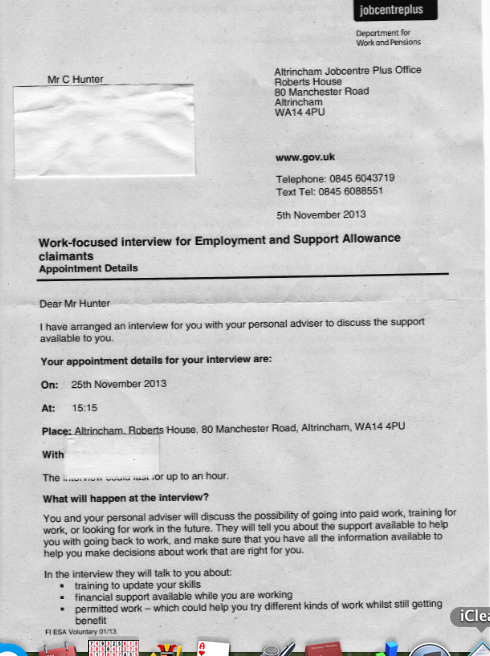 Crippled, Queer, Anglo-European Ranter: Is DWP Harassing ESA Support ...