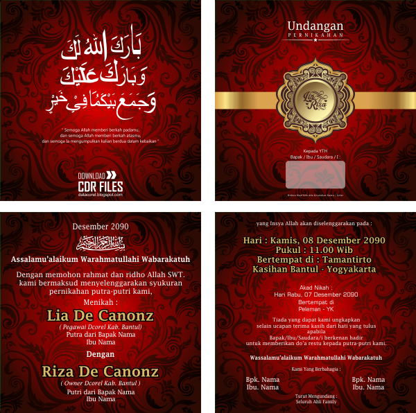download template undangan pernikahan coreldraw - cssapalon