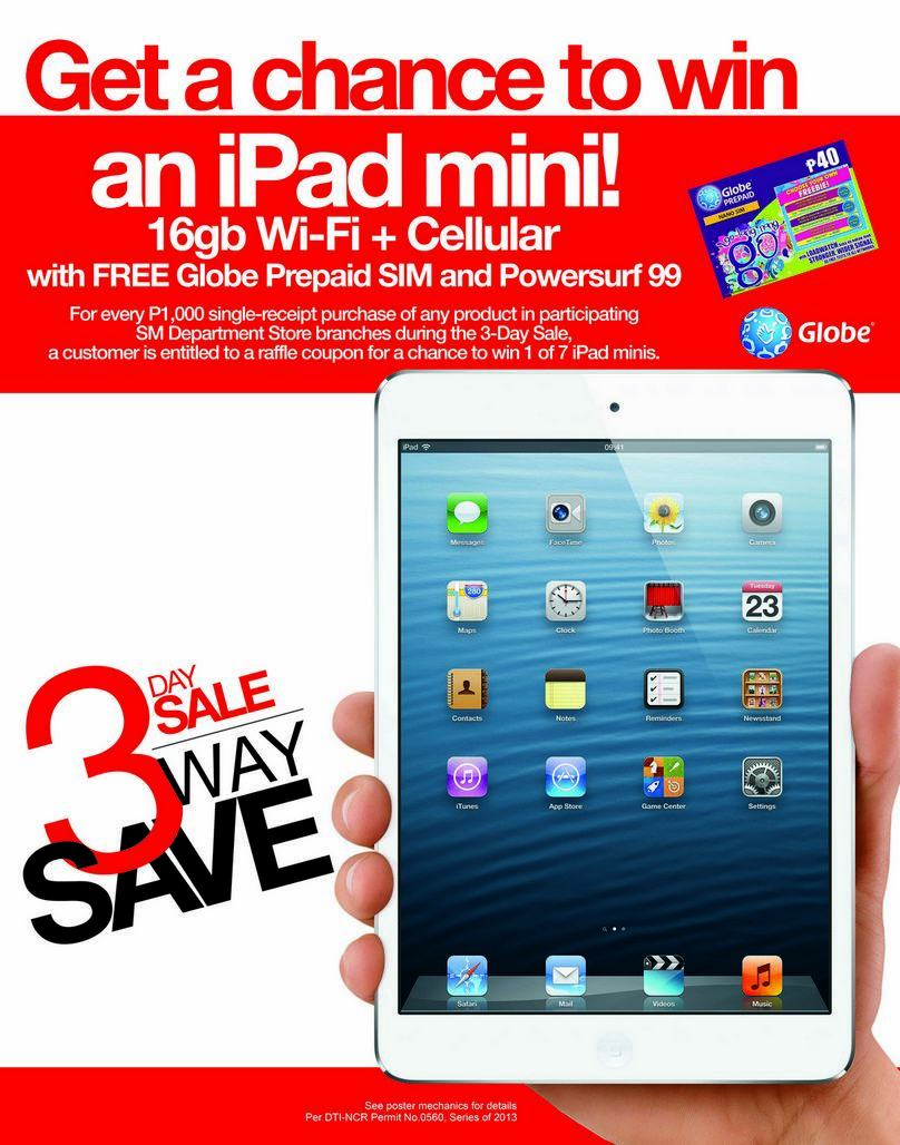SM Store's - 3-DAY SALE + 3-WAY SAVE iPad mini raffle!
