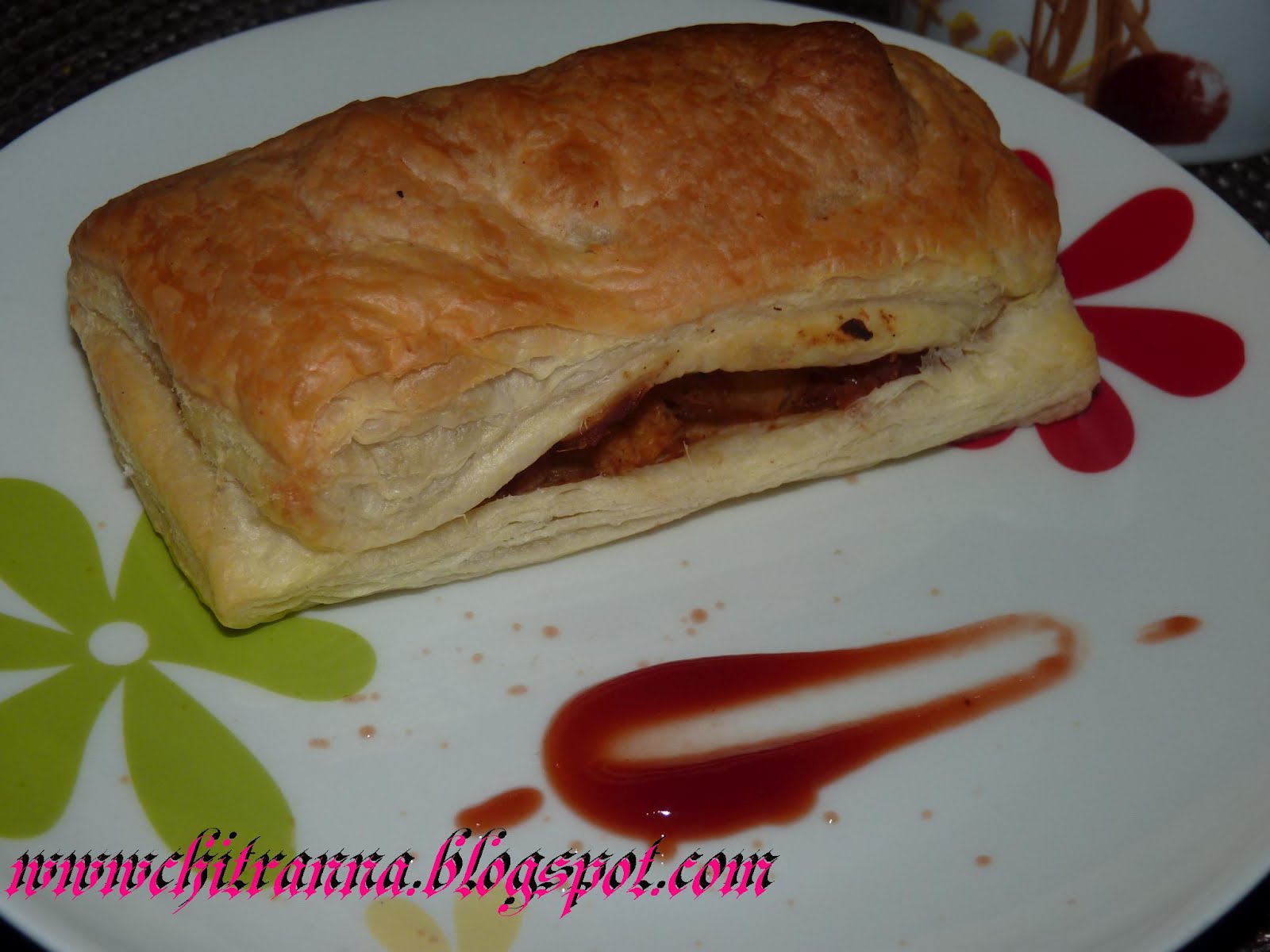 Chitranna: Veg puff with fruits--Mother's Day Special